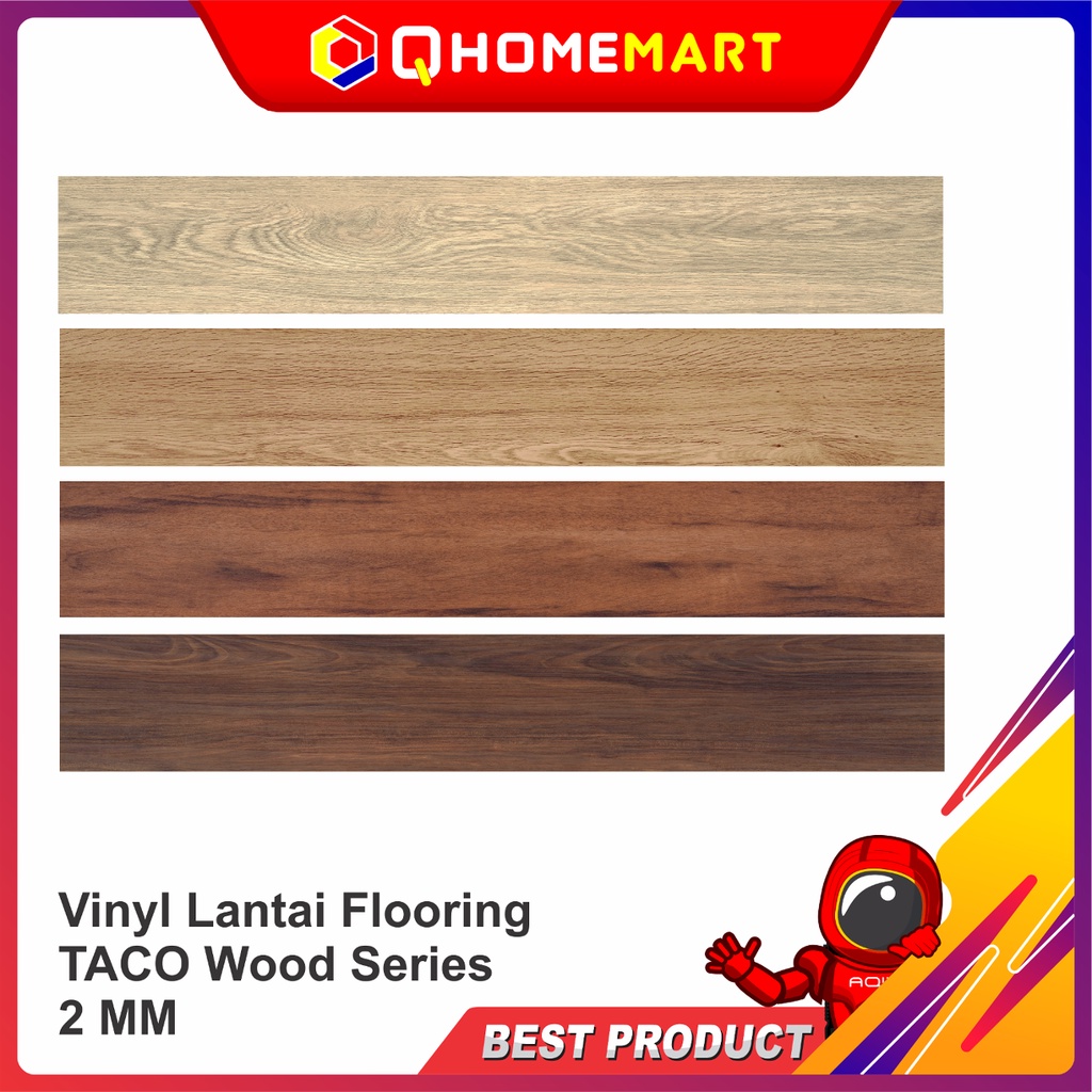 Jual Vinyl Lantai Flooring TACO Wood Series 2 MM | Shopee Indonesia