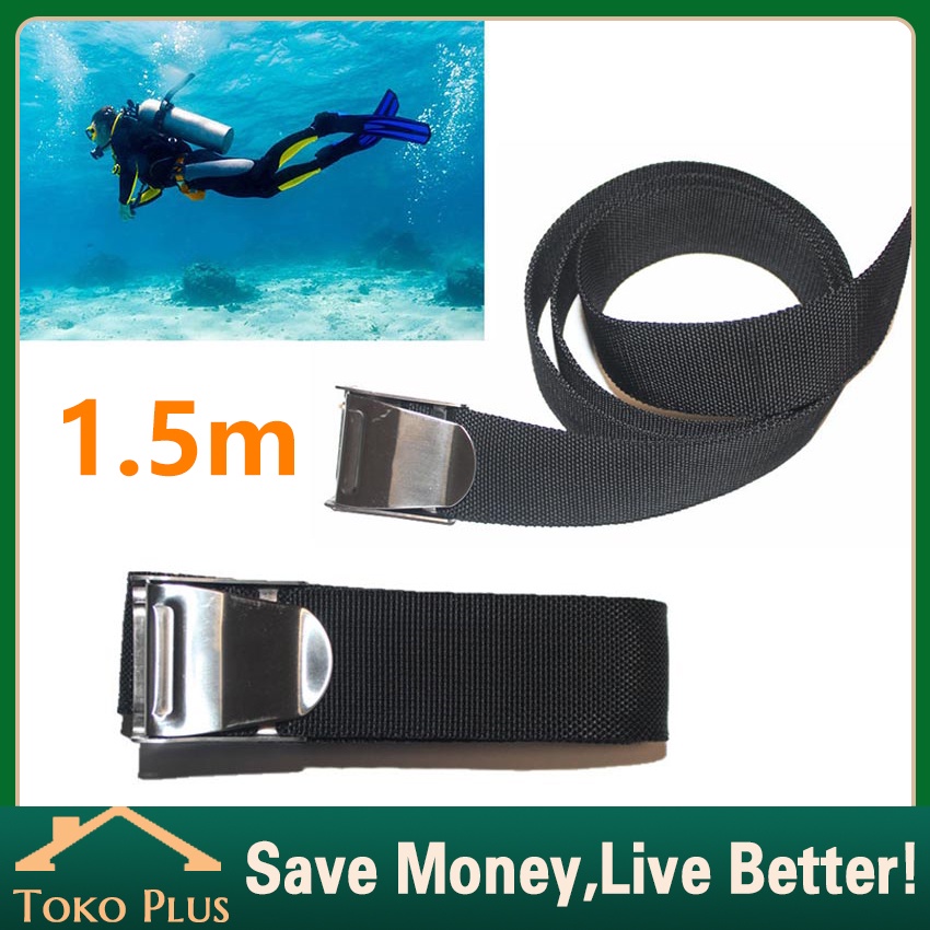 Jual 1.5M Weight Belt Nylon Diving Sabuk Selam Stainless Buckle Timah ...