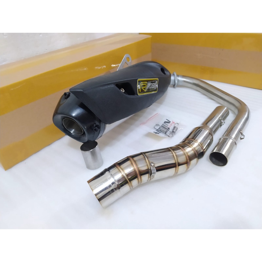 Jual Knalpot Model Standart Racing ROB1 Fulset Megapro Primus Mono ...