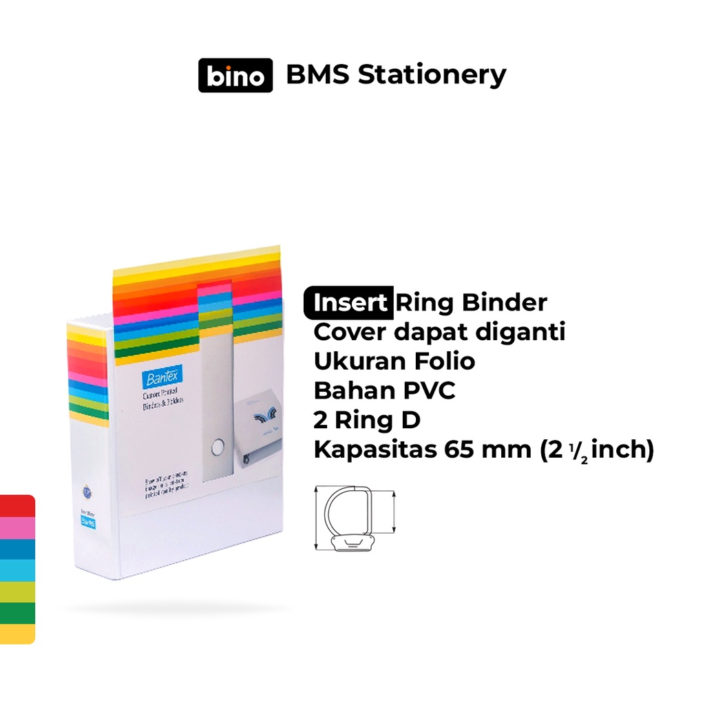 Jual [BMS Surabaya] Bantex INSERT Ring Binder Ukuran Folio | Kapasitas 65 mm | Shopee Indonesia