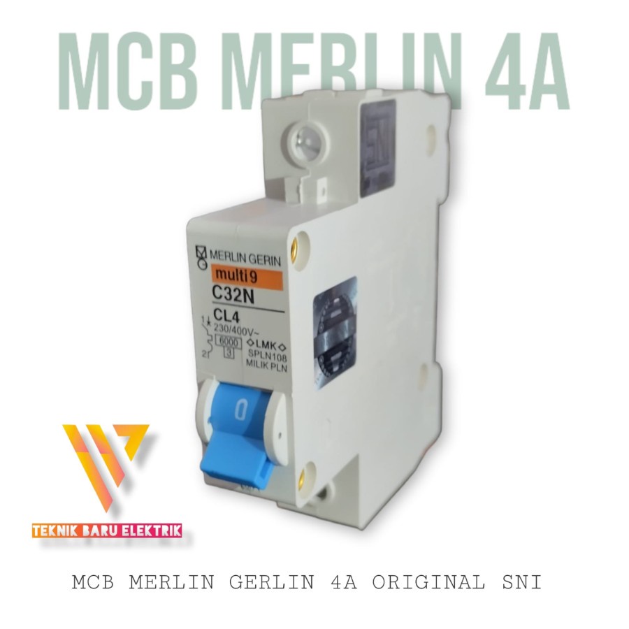 Jual MCB MERLIN GERLIN 2A 4A 6A SNI ORI HOLOGRAM SPLN PLN BENSER 450WATT | Shopee Indonesia