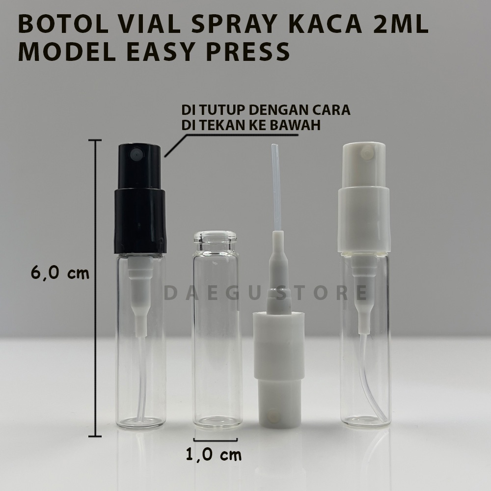 Jual Botol Vial 2ml Perfume Sample / Botol Spray Pump bahan Kaca ...