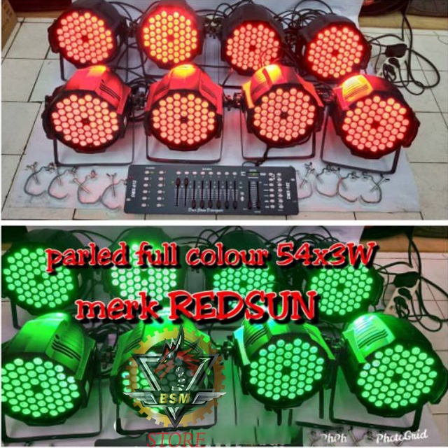 Jual lampu par led panggung disco par 54 x 3watt full colour lampu ...