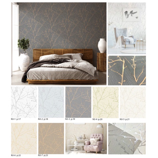 Jual Wallpaper Dinding Motif Ranting Pohon Mengkilap | Shopee Indonesia