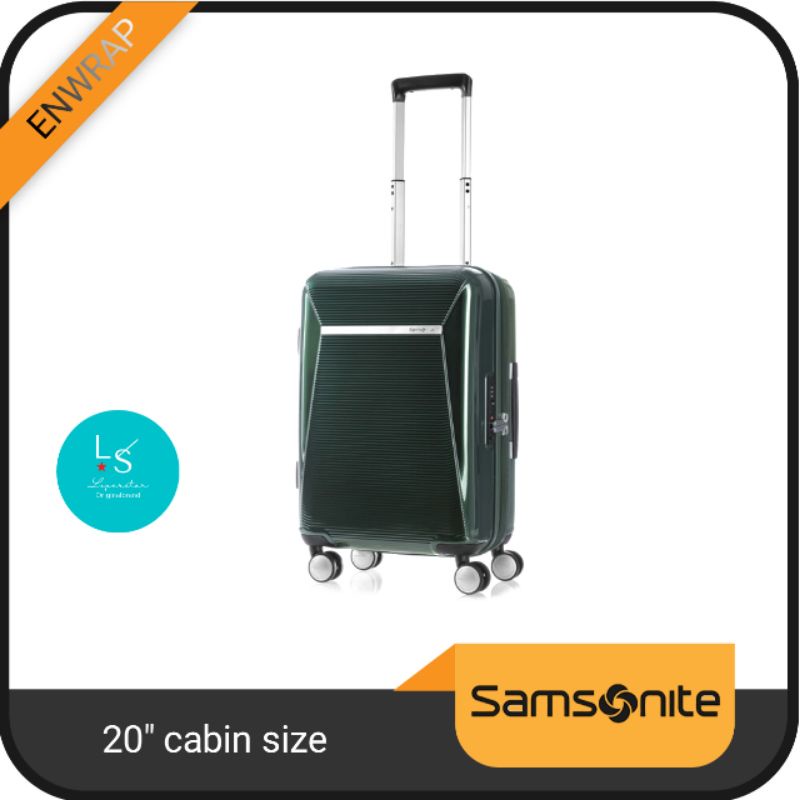 Jual koper 20 inch Samsonite ENWRAP spinner TSA cabin size green hijau ...