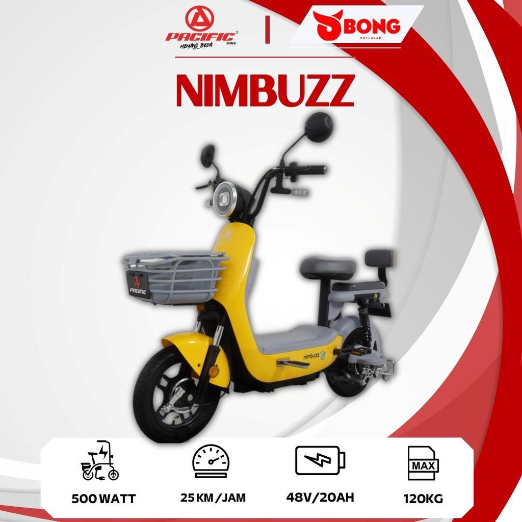 Jual BARU SEPEDA LISTRIK PACIFIC NIMBUZZ GARANSI RESMI | Shopee Indonesia
