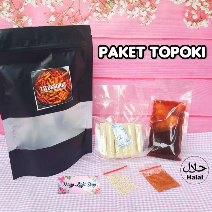 Jual artBb0B5--paket topoki kue beras + saus gochujang lengkap wijen ...