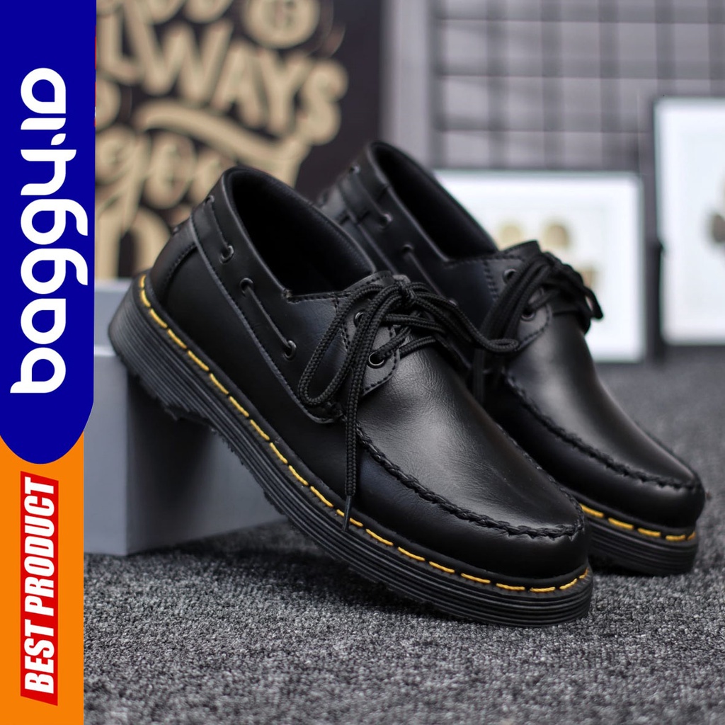 Jual Sepatu Docmart Loafer Formal Pantofel Kerja Pria Daniel Hitam ...