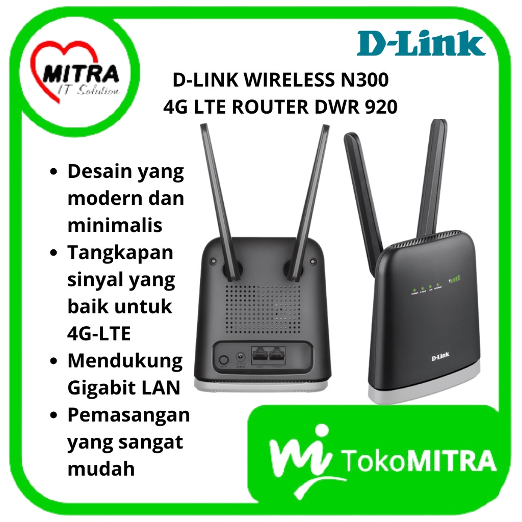 Jual D-LINK WIRELESS N300 4G LTE ROUTER DWR 920 | Shopee Indonesia