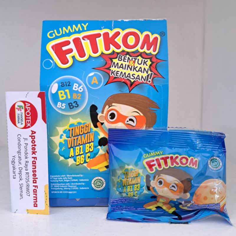 Jual Fitkom gummy multivitamin biru / fruit veggie Buah Sayuran Vitamin ...