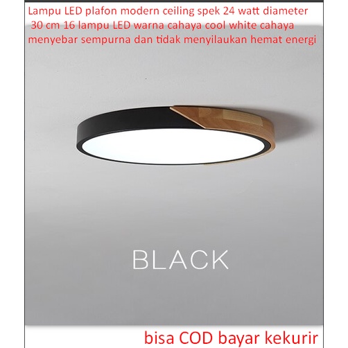 Jual Lampu LED plafon modern ceiling spek 24 watt diameter 30 cm 16 ...
