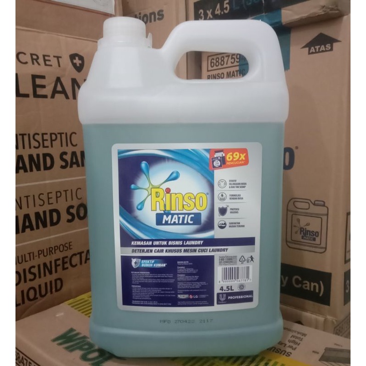 Jual RINSO MATIC DETERGENT LIQUID PROFESSIONAL 4,5 LITER | Shopee Indonesia