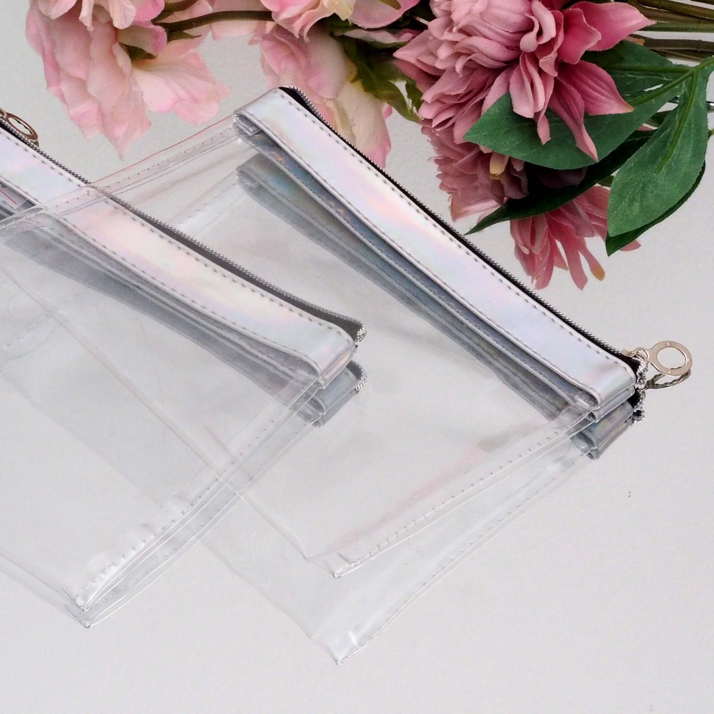 Jual Pouch Mika Transparan Serbaguna Tempat Alat Tulis Poch Make Up ...