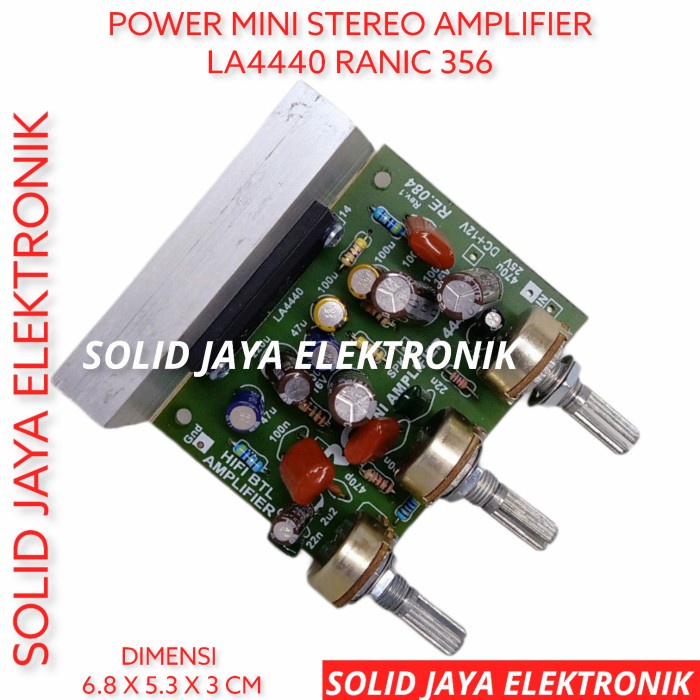 Jual kit power mini mono la4440 12v dc btl tone control ampli ranic 356 ...