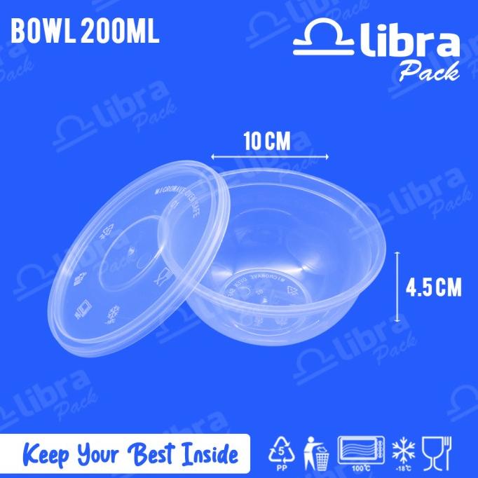 Jual (BUNDLE) 100 pcs Bowl 200ml (mangkok plastik/ Thinwall /Cup Pudding ) | Shopee Indonesia
