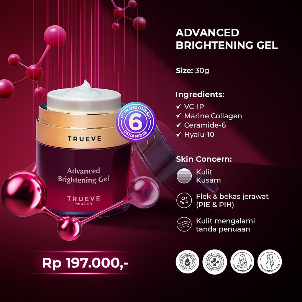 Jual TRUEVE Advanced Brightening Gel | TRUEVE Barrier Complex ...