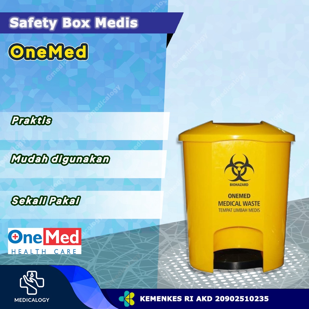 Jual Onemed Tempat Sampah / Safety Box Medis (Sampah Biohazard Limbah Medis) | Shopee Indonesia