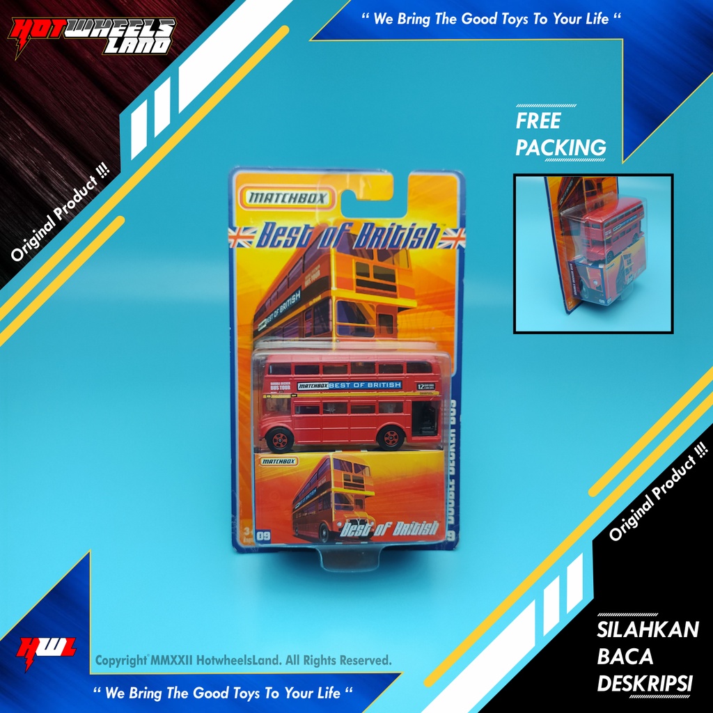 Jual Matchbox Best of British Double Decker Bus 1:64 Miniatur Bis ...