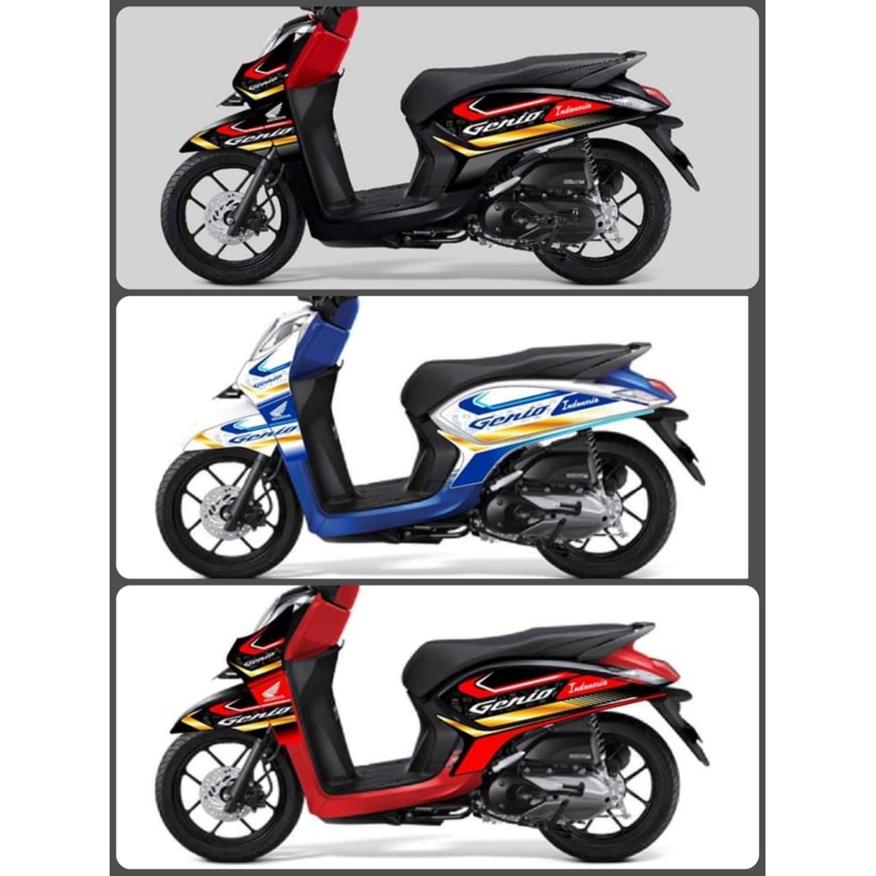 Jual Stiker Motor Striping Variasi Semifull Honda Genio Custom Decal ...