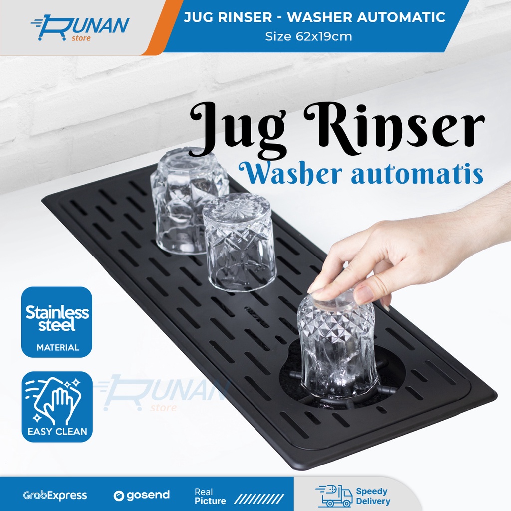 Jual Jug Rinser Stainless with Tray Glass Rinser 65cm Washer Gelas ...