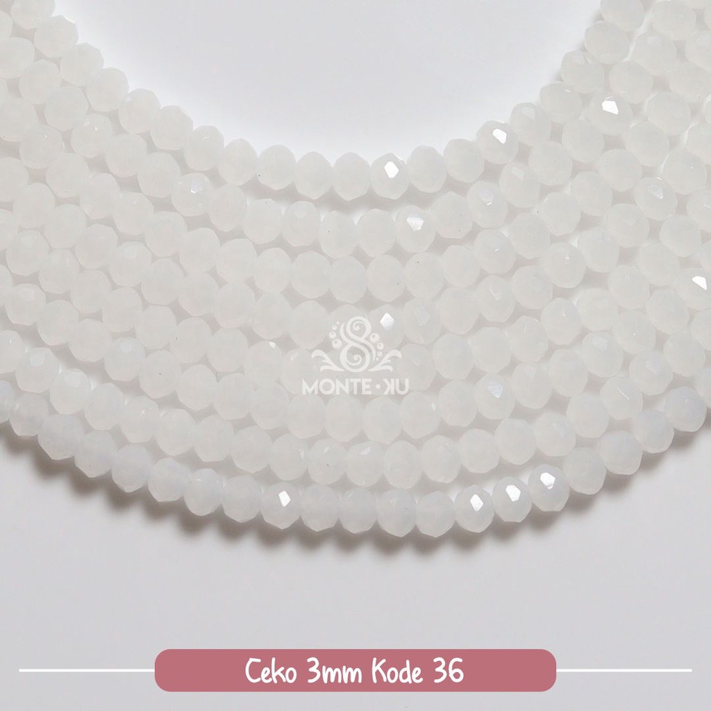 Jual Kristal Ceko 3mm Mote Manik Ceko Bakpau Kecil Payet Beads Kristal ...