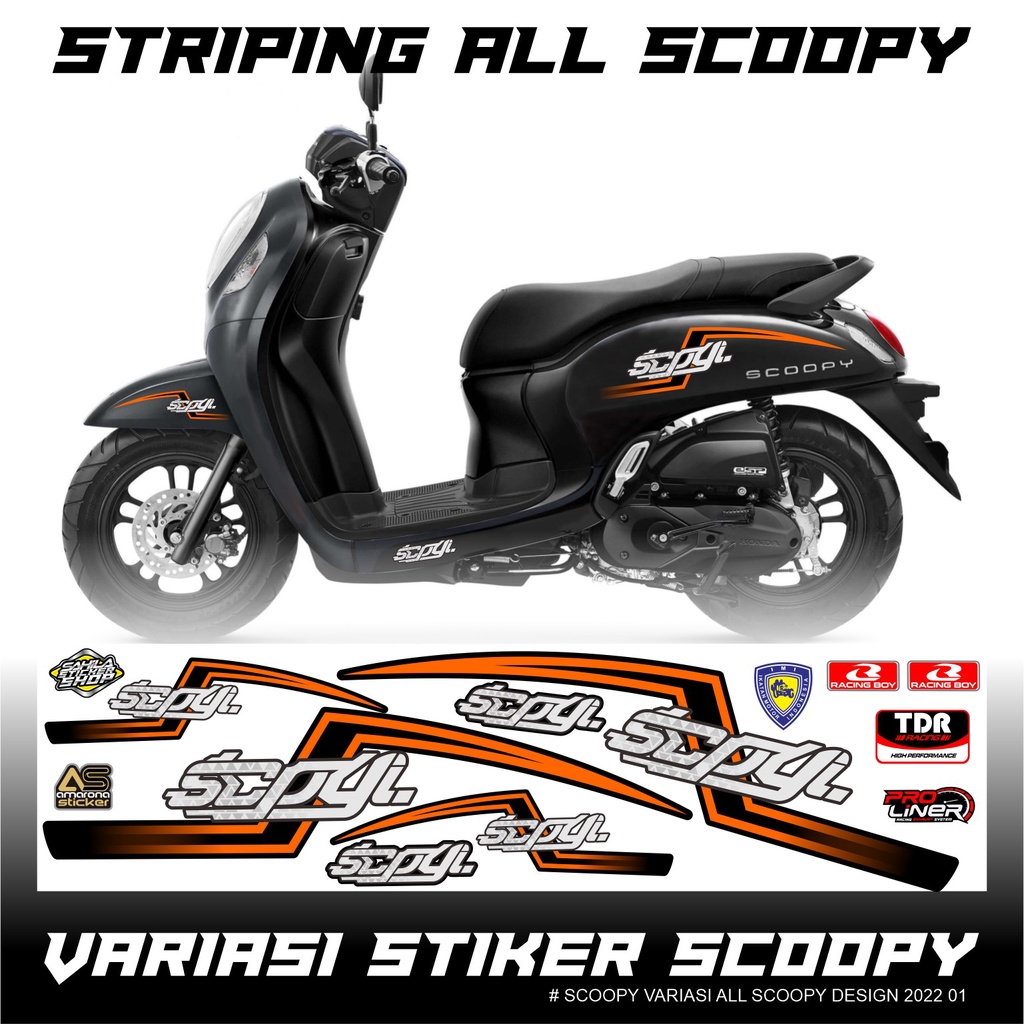 Jual STIKER SCOOPY VARIASI ALL SCOOPY - STRIPING MOTOR SCOOPY ORANYE ...