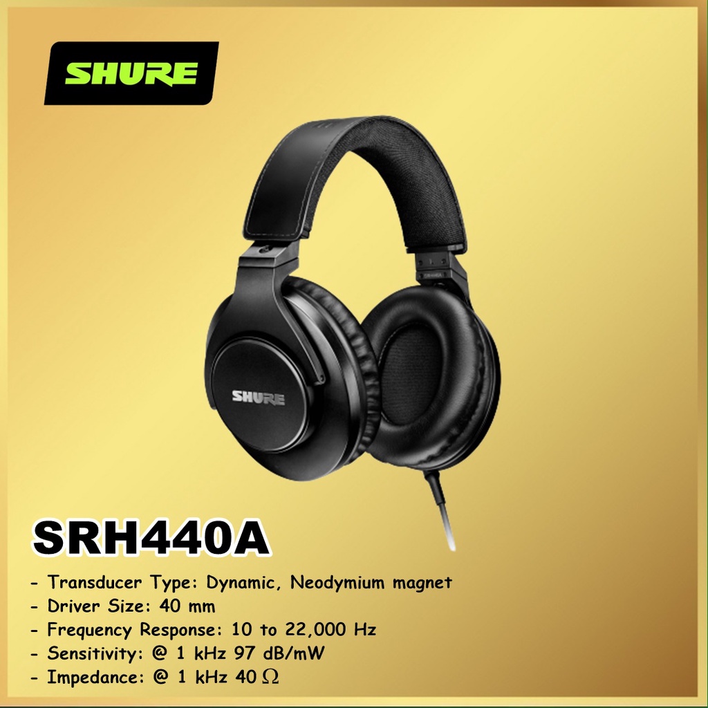 Jual Shure SRH440A SRH440 SRH 440 Professional Studio Headphones ...