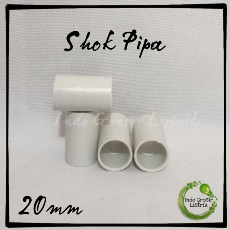 Jual Shok Pipa 20mm Sok Pipa Sambungan Pipa Putih 20mm Sambungan Pipa ...
