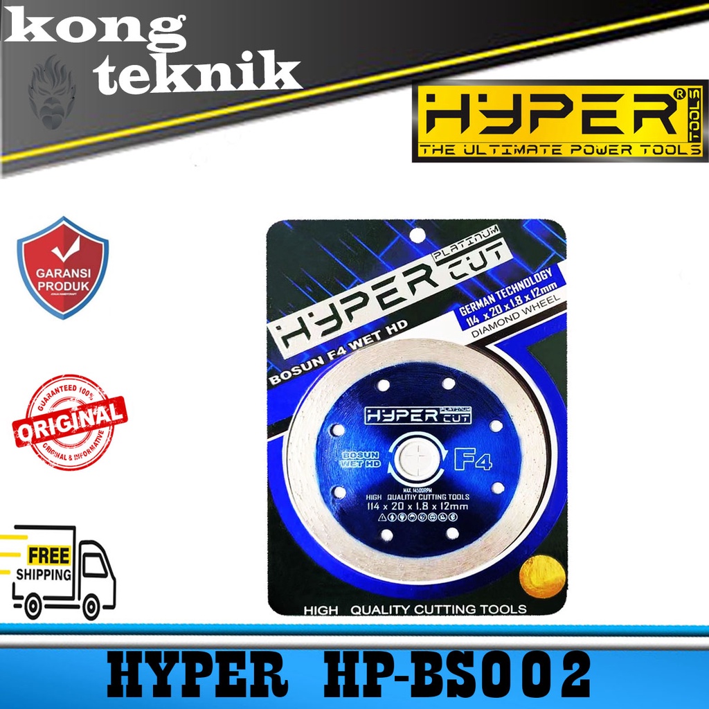 Jual Diamond wheel mata potong kramik Bosun blue F4 WET merk HYPER ...