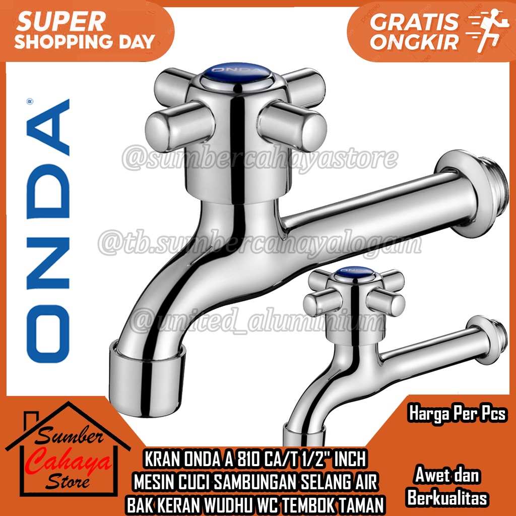 Jual Kran Tembok Onda A 810 CA T A810 A810CAT 3/4" Inch In Inci Inchi ...