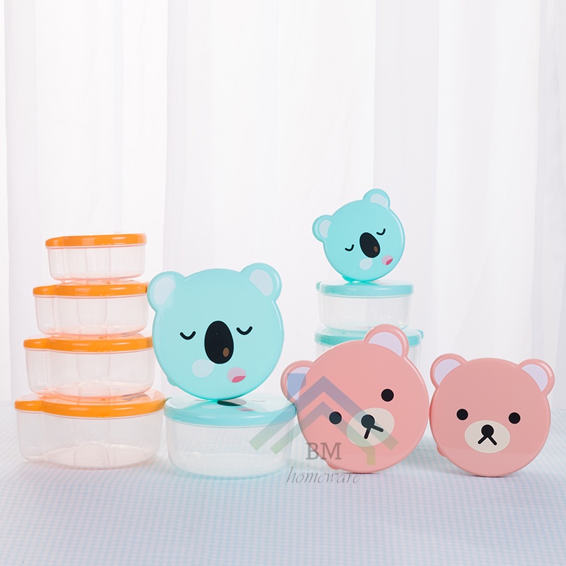 Jual Lunch Box Lunch Box Container 4 In 1 / Kotak Makan Karakter Lucu 4 ...