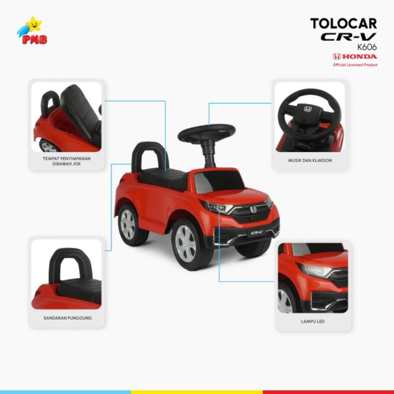 Jual Tolo Car Tolocar PMB K606 Mainan Mobil Dorongan Aki K606 CRV ...