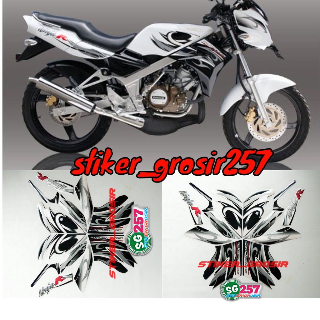 Jual STIKER STRIPING LIS LES BODY KAWASAKI NINJA R 2012 2013 PUTIH ...