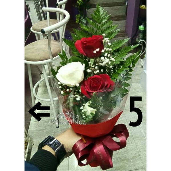 Jual Buket Bunga Mawar Merah Segar Asli Fresh Red Rose Hand Bouquet Flower Bucket Ucapan Selamat ...