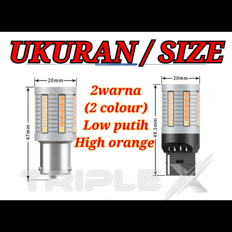 Jual Lampu led sein 2kaki rem bohlam 1157 led sein bay15d stop lamp ...