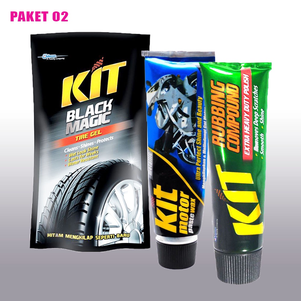 Jual Kit Black Magic Tire Gel Semir Ban - Kit Rubbing Compound - Kit ...