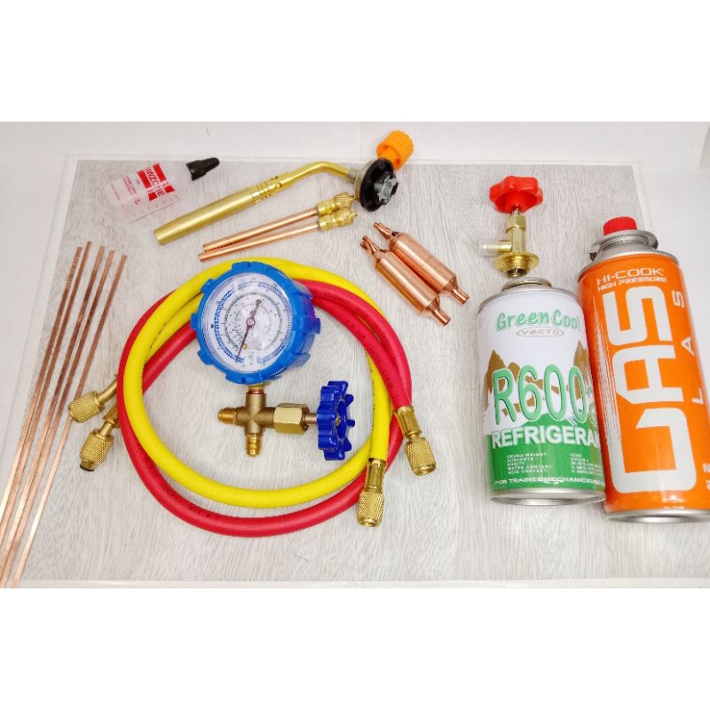 Jual PAKET ALAT PENGISIAN FREON KULKAS R134a/R600 | Shopee Indonesia