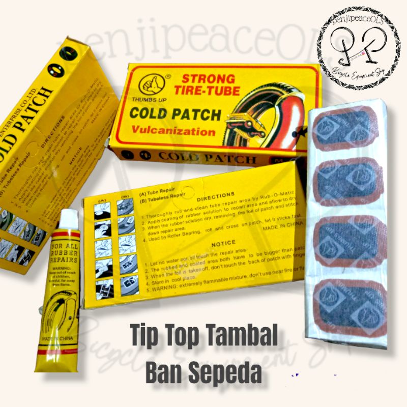 Jual Tip Top tambal ban sepeda tiptop set tambal ban cold patch ...