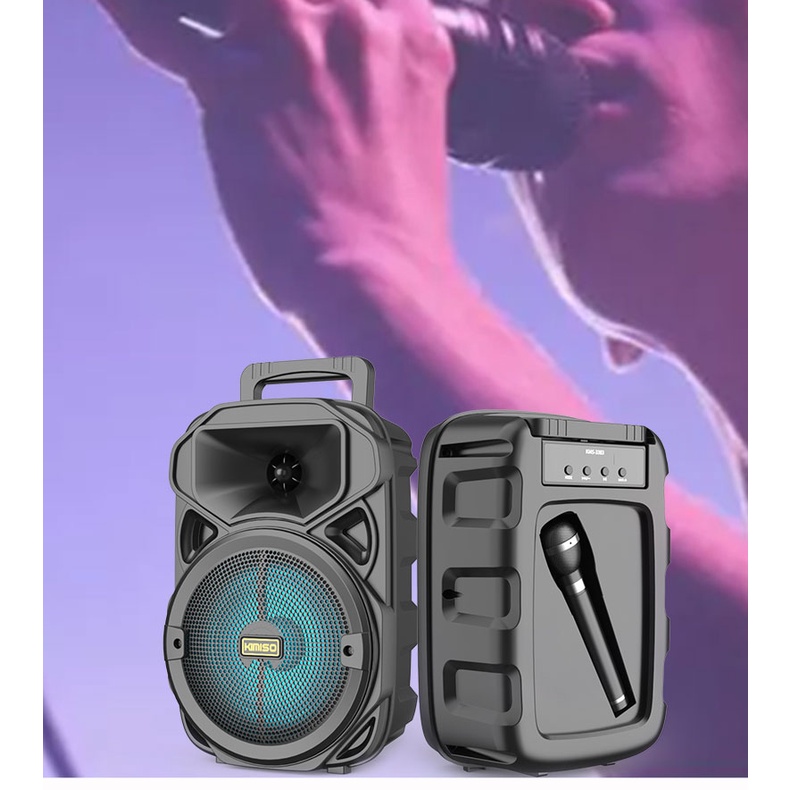 Jual POM Speaker Bluetooth Karaoke V2 Portable Speker Spiker Sound ...