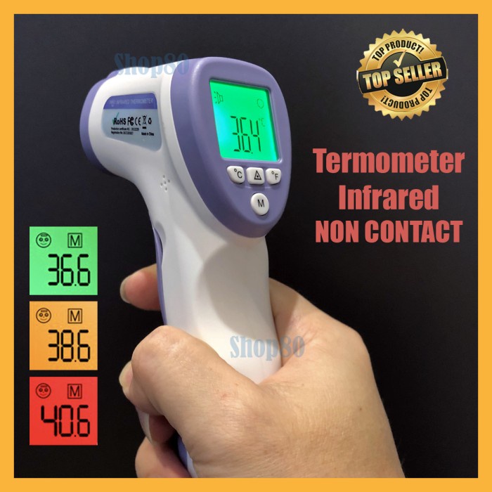 Jual Infrared Thermometer Suhu Tubuh IR Termometer Digital No Non ...