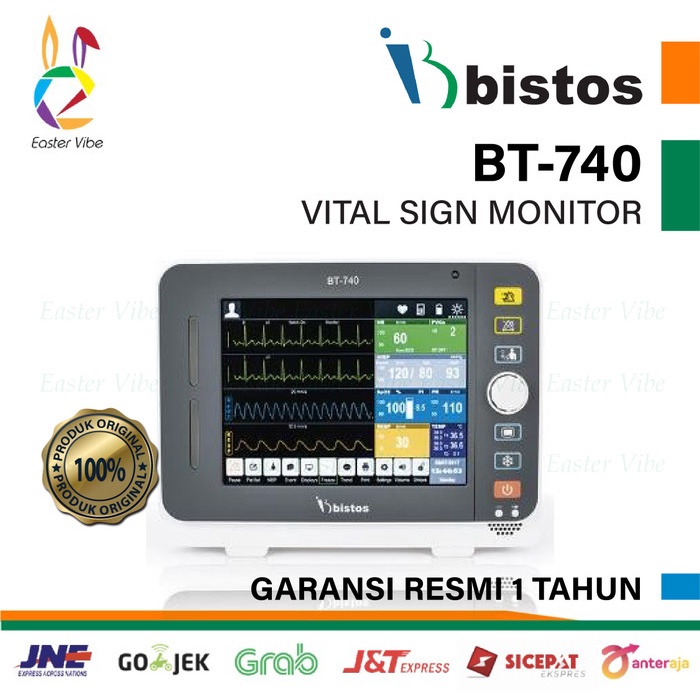 Jual BISTOS BT 740 PATIENT MONITOR VITAL SIGN MONITOR ECG RESP SPO2 ...