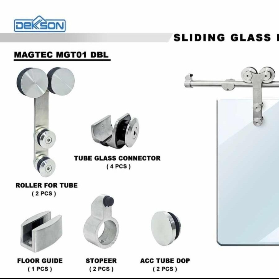Jual Accesories sliding kaca dekkson, on Glass Dekkson include rel 2 ...