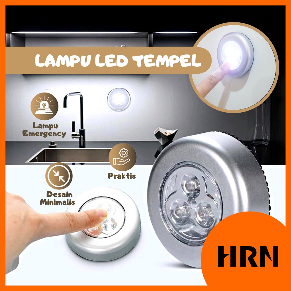 Jual HRN Stick & Click Emergency Lamp / Lampu Tempel Sentuh D 3 LED ...