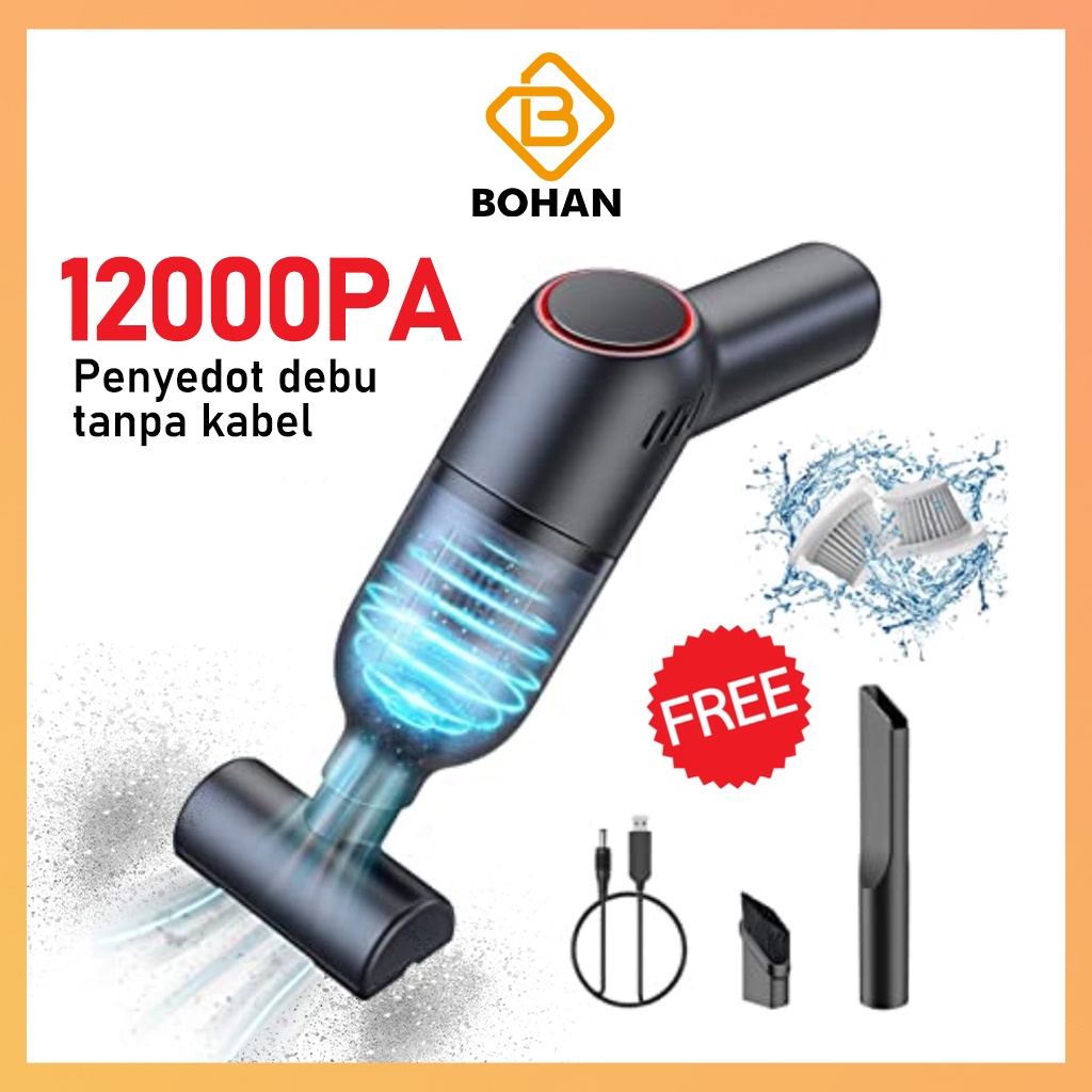 Jual Vacum Cleaner Penyedot Debu Vakum Mobil Kuat Dengan Daya 12000pa