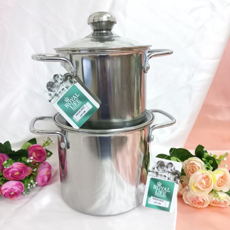 Jual Panci/Panci tinggi Stainless/Royal life | Shopee Indonesia