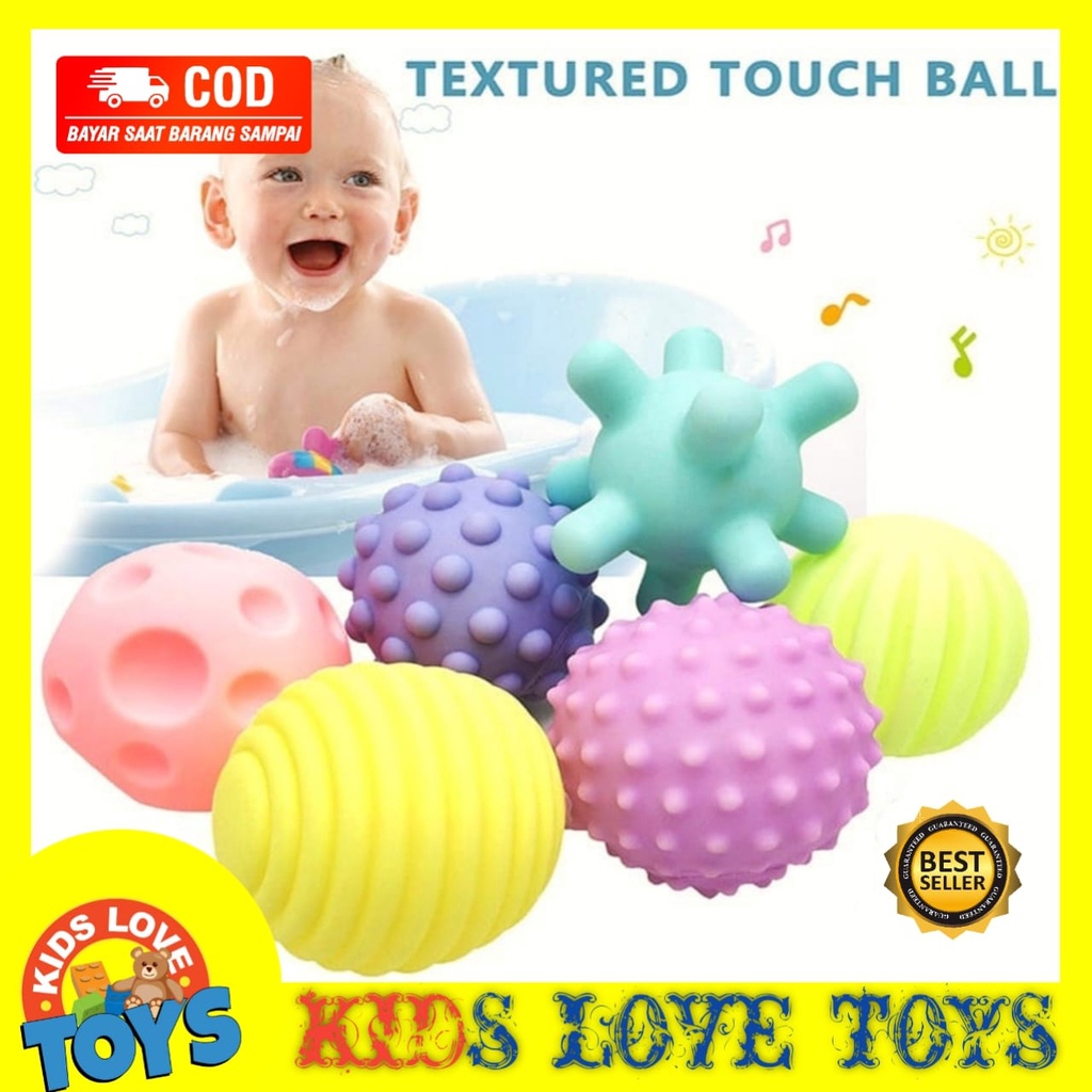 Jual MAINAN ANAK BOLA KARET BERBUNYI SENSORY BABY / MAINAN BABY MELATIH ...
