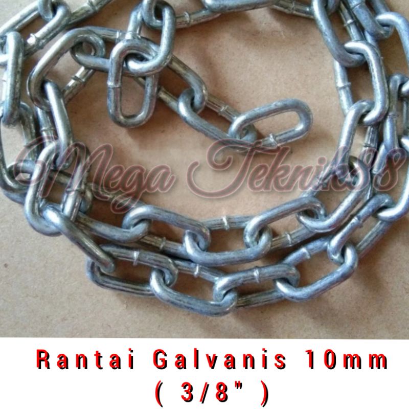 Jual RANTAI BESI GALVANIS 10MM ( 3/8" ) GALVANIZED CHAIN | Shopee Indonesia