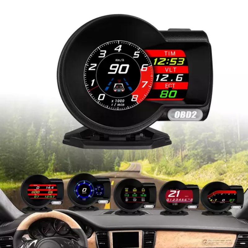 Jual HUD F8 OBD2 speedometer digital display Head up,semua mobil OBD2 ...