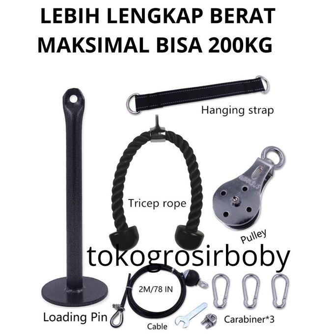 Jual Katrol Fitnes Set Home Gym Workout Multifungsi Pulldown Triceps ...