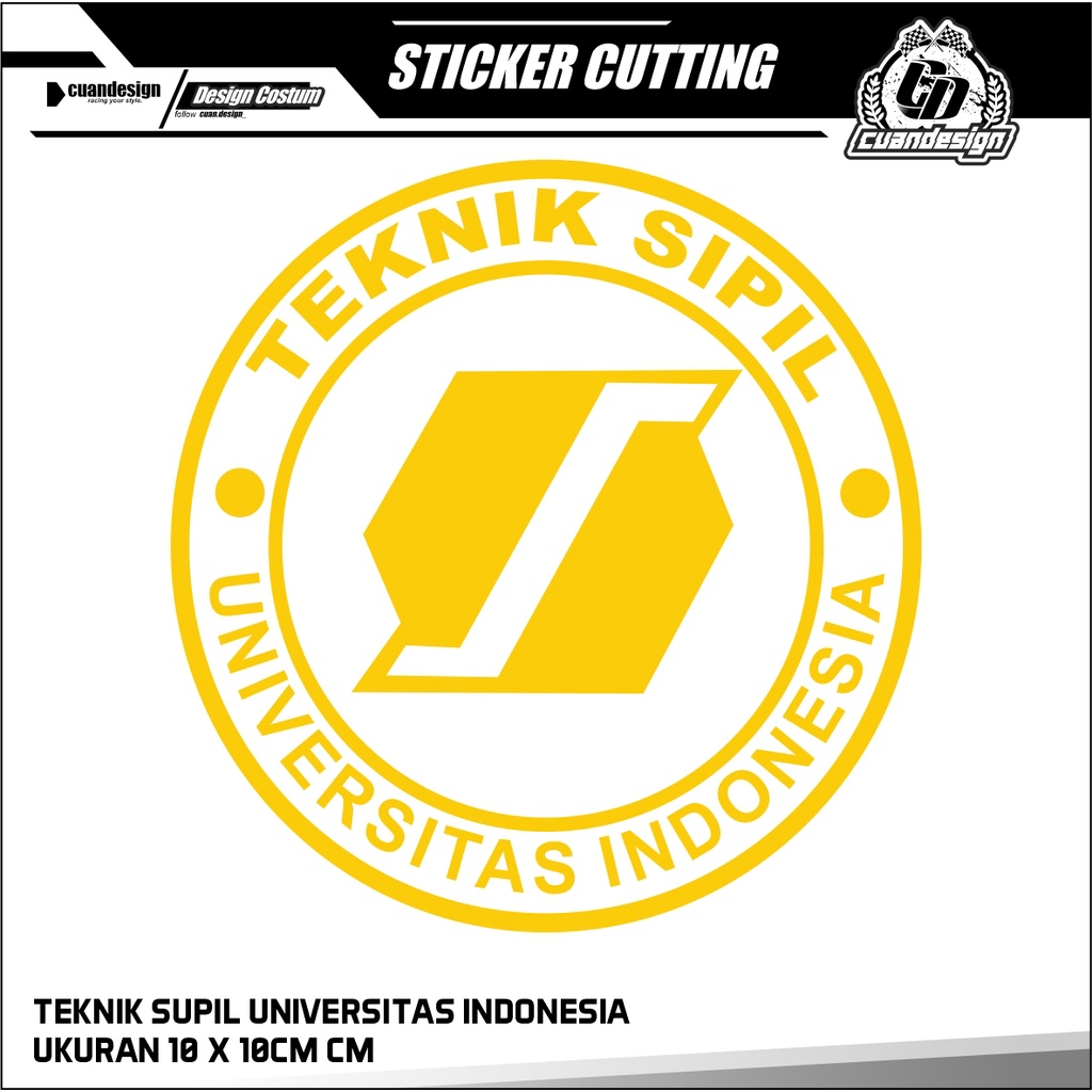 Jual STICKER MOBIL MOTOR TEKNIK SIPIL UI ; UNIVERSITAS INDONESIA STIKER ...